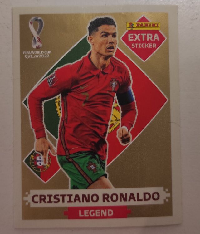 Cristiano Ronaldo extra sticker panini 2022 gold legend (Neuf (Voir ...