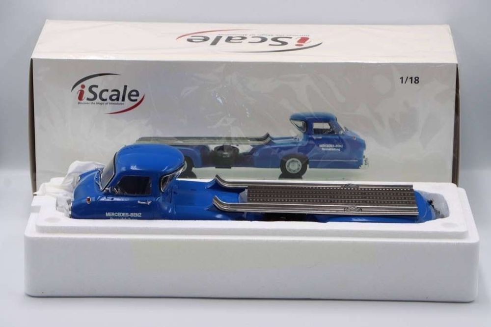 Mercedes F1 Renntransporter Blaues Wunder 1955 1:18 iScale (Neu und originalverpackt) in Bühl b ...