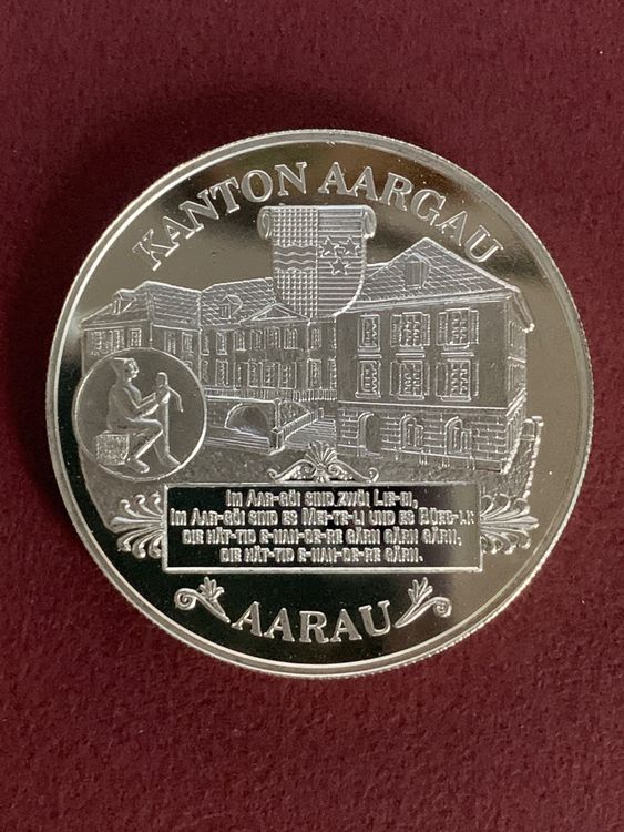 AARGAU - AARAU - Silber 999 - 1 UNZE - Polierte Platte | Kaufen auf Ricardo