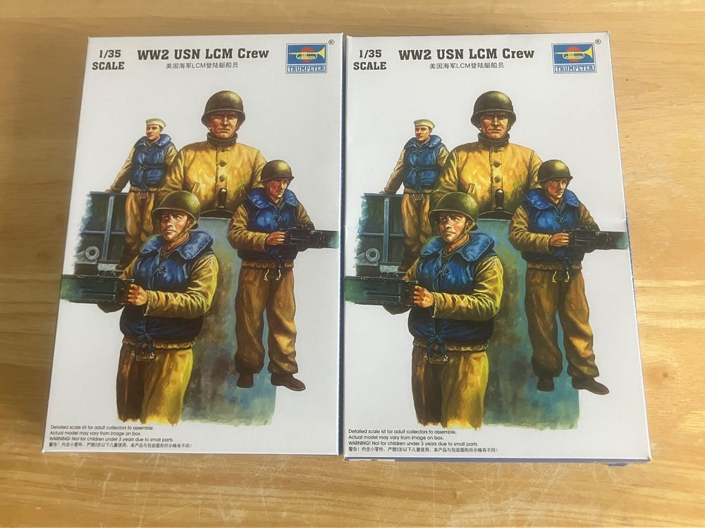 2x Trumpeter 1/35 WW2 USN LCM Crew, Neu im Originalkarton! (Neu und ...