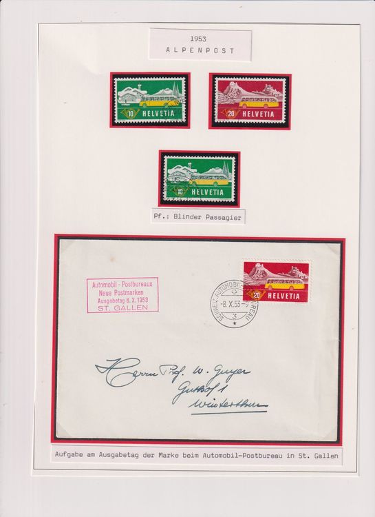 Brief vom Ausgabetag und Blinder Passagier !! (Gebraucht) in Bibern SH für CHF 20 – mit ...