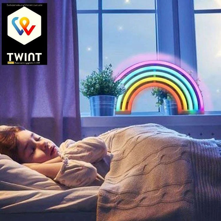 🌈 NEU Regenbogen Neon LED-Leiste mit Batterie/USB (Neu und ...