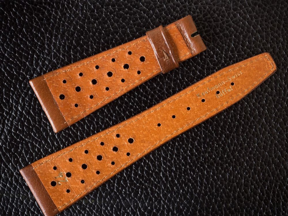 echt Büffel sport. Rallye-Uhrenband Leder 24mm NOS 70s 60s (Neu (gemäss ...