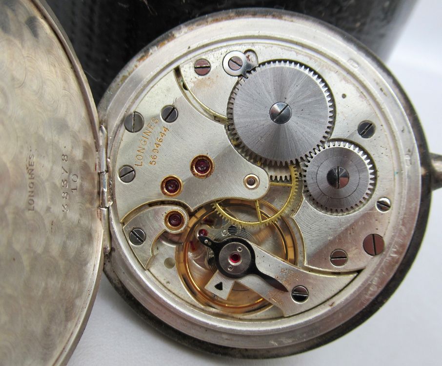 Taschenuhr Logines Silber 925 mit Uhrenkette Silber 800 (Gebraucht) in ...