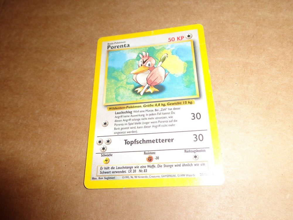 Pokemonkarte Porenta ALT (Gebraucht) in Olten für CHF 1 – mit Lieferung ...