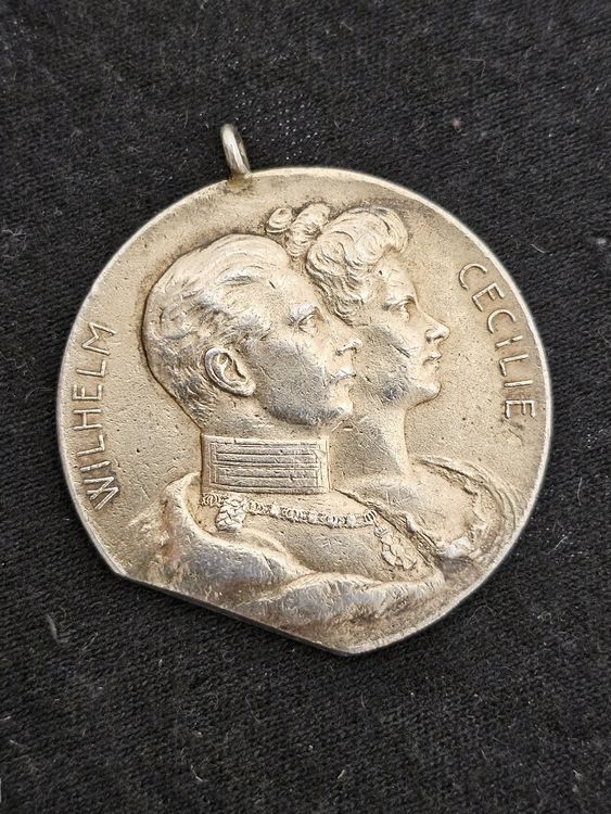 Silbermedaille Hochzeit Cecilie & Wilhelm 1905 (Gebraucht) in Wolfertswil für CHF 29 – mit ...