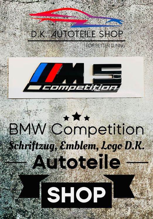 BMW M5 Competition Emblem Logo Schriftzug Schwarz glänzend | Kaufen auf ...