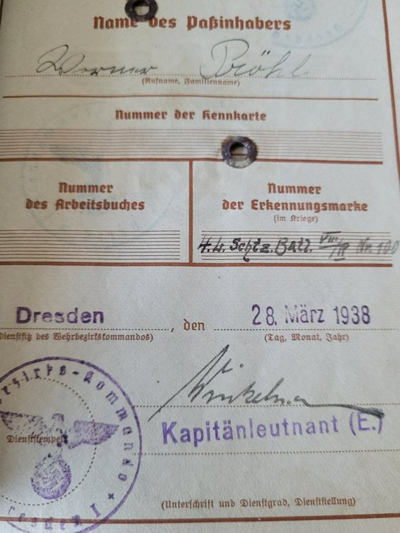 Original Soldbuch Wehrmacht 2. WK (Gebraucht) in für CHF 80 – mit ...