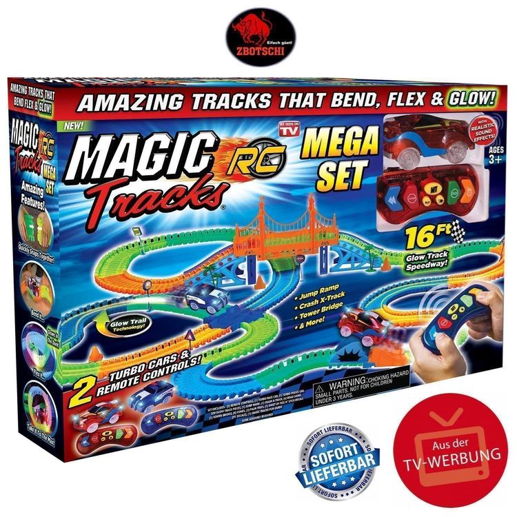 Magic Tracks RC Mega Set Biegbare Rennbahn Auto Rennstrecke (Neu und ...
