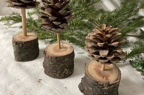 3er Set Baum Zapfen auf Baumstamm Self Made (Gebraucht) in Naters für ...