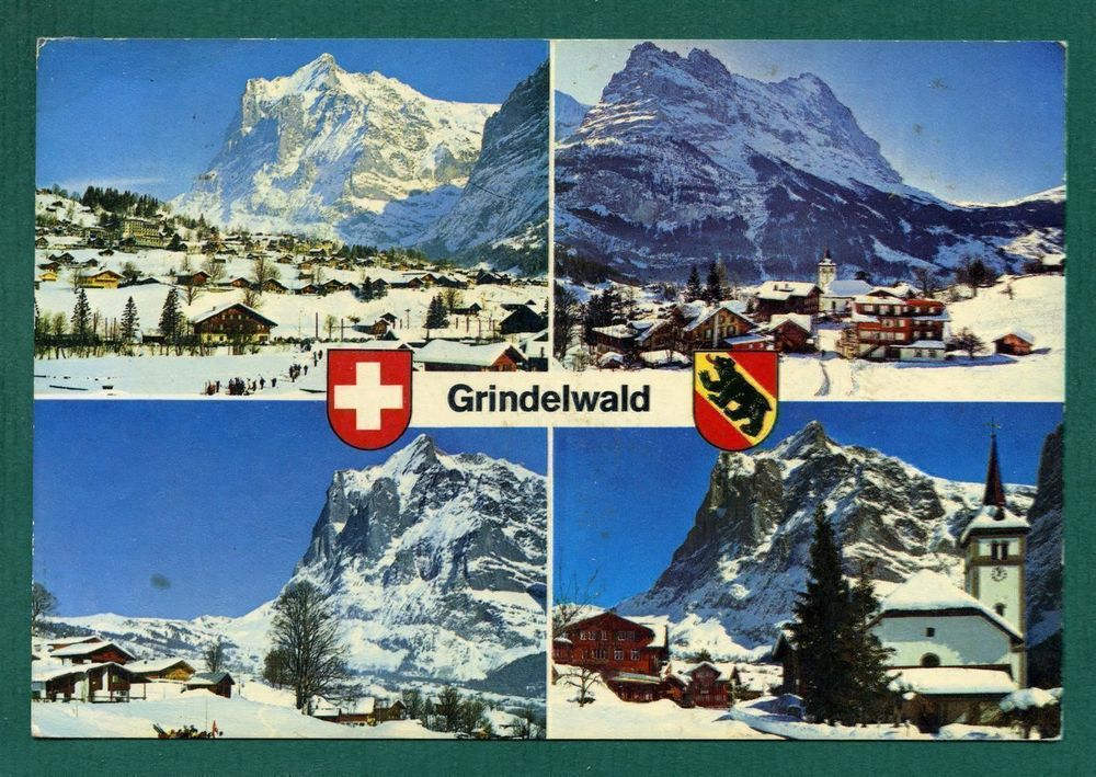 Grindelwald, Mehrbilderkarte, 1971 (Gebraucht) in Sargans für CHF 1 – mit Lieferung auf Ricardo ...