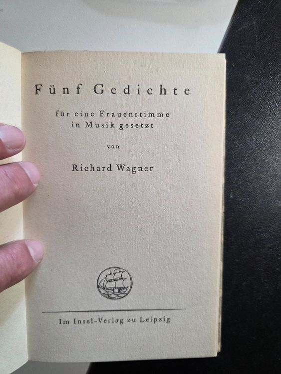 5 Gedichte Mathilde Wesendonck - Richard Wagner - Insel 107 (Gebraucht ...