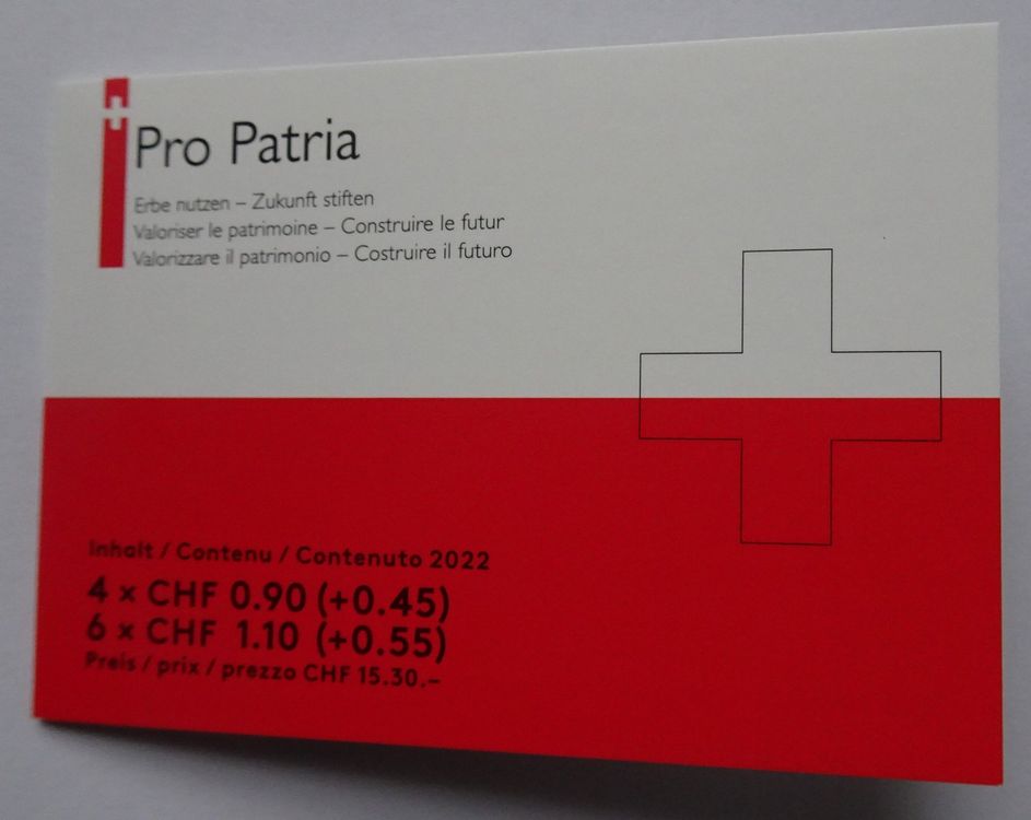 Pro Patria Markenheft 2022** | Kaufen auf Ricardo