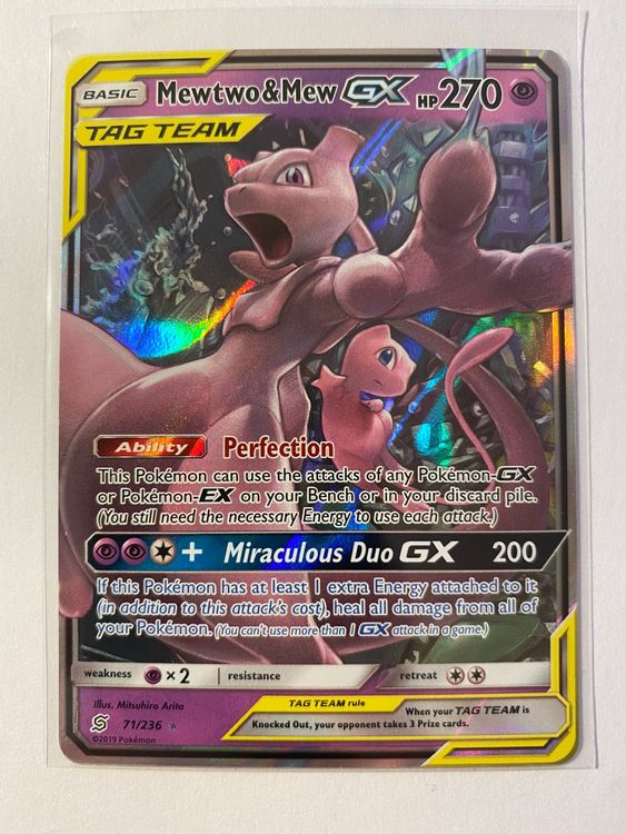 Pokemon Mewtwo & Mew GX 71/236 Unified Minds EN (Neu (gemäss ...