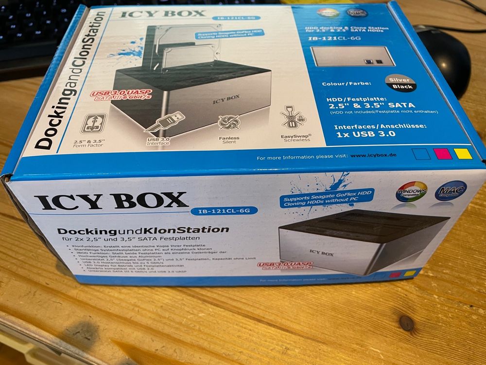 Icy Box IB-121CL-6G 2-fach USB 3.0 Clonstation | Kaufen auf Ricardo