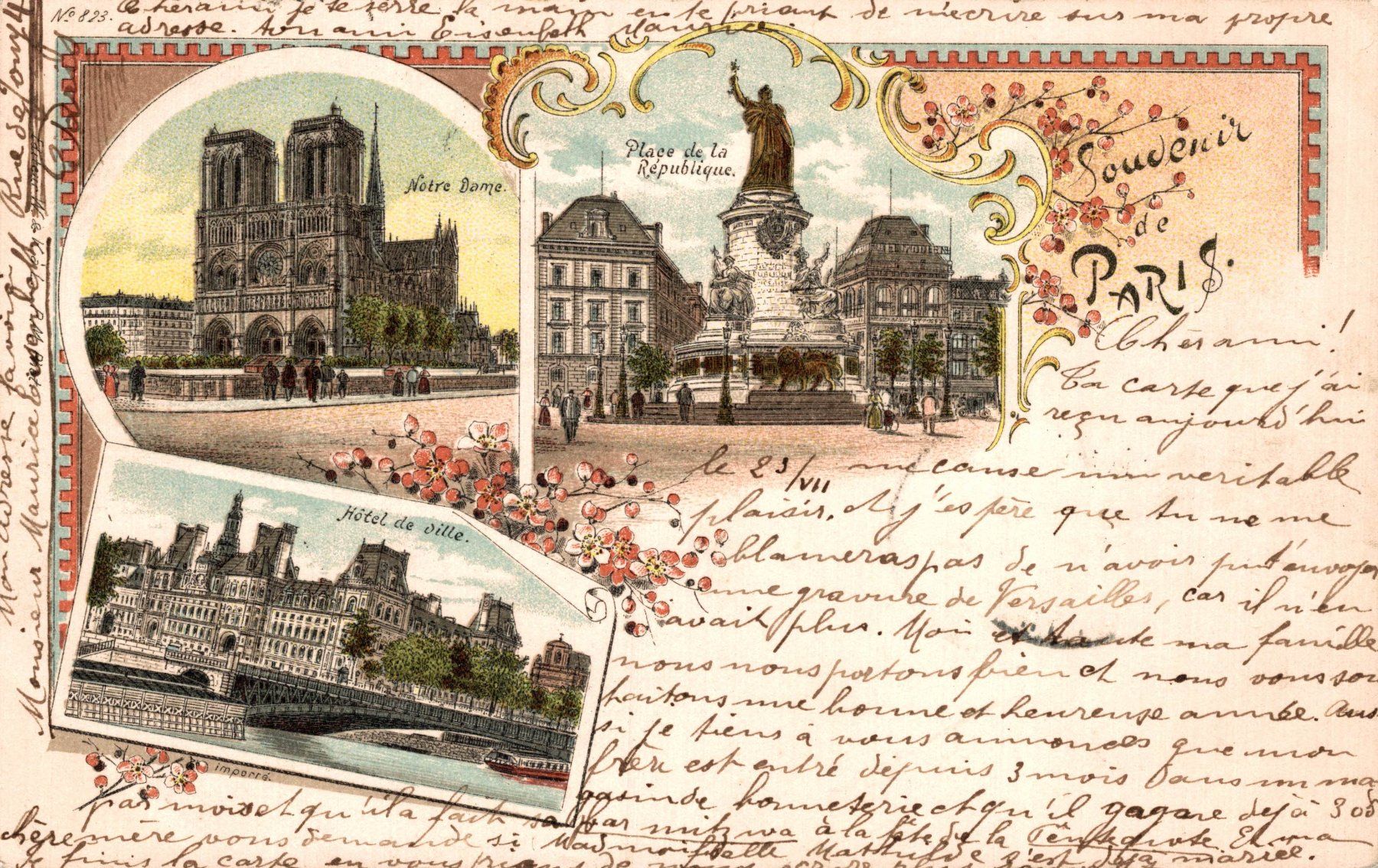 Paris. Notre Dame, Hotel de Ville, Place de la République (Gebraucht ...