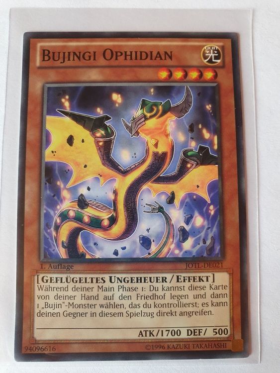 Yugioh Bujingi Ophidian Karte 1. Auflage (Gebraucht) in Oberdorf BL für ...