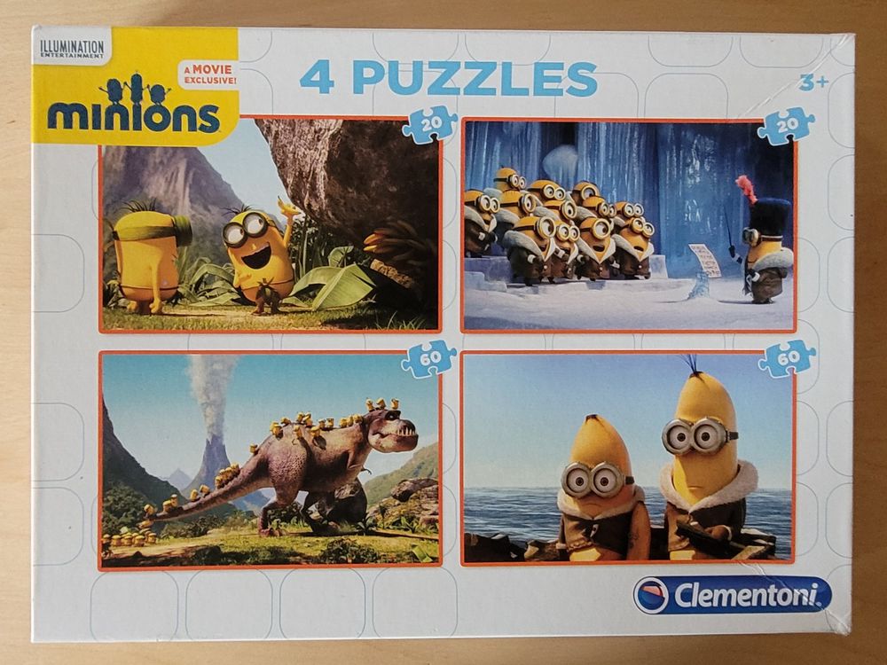 4 Puzzles Minions (2x 20 Teile, 2x 60 Teile) ab 3J | Kaufen auf Ricardo
