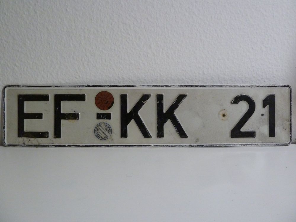 Nummernschild / Kfz-Kennzeichen Deutschland EF-KK 21 (Erfurt (Gebraucht ...