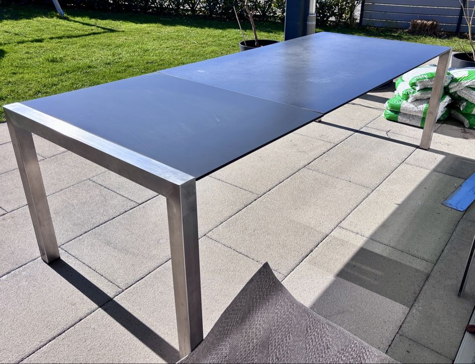 Ausziehbarer Gartentisch Edelstahl