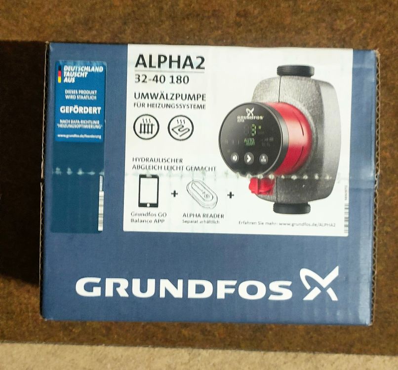 Heizungspumpe Grundfos Alpha2 32-40/180 | Kaufen auf Ricardo