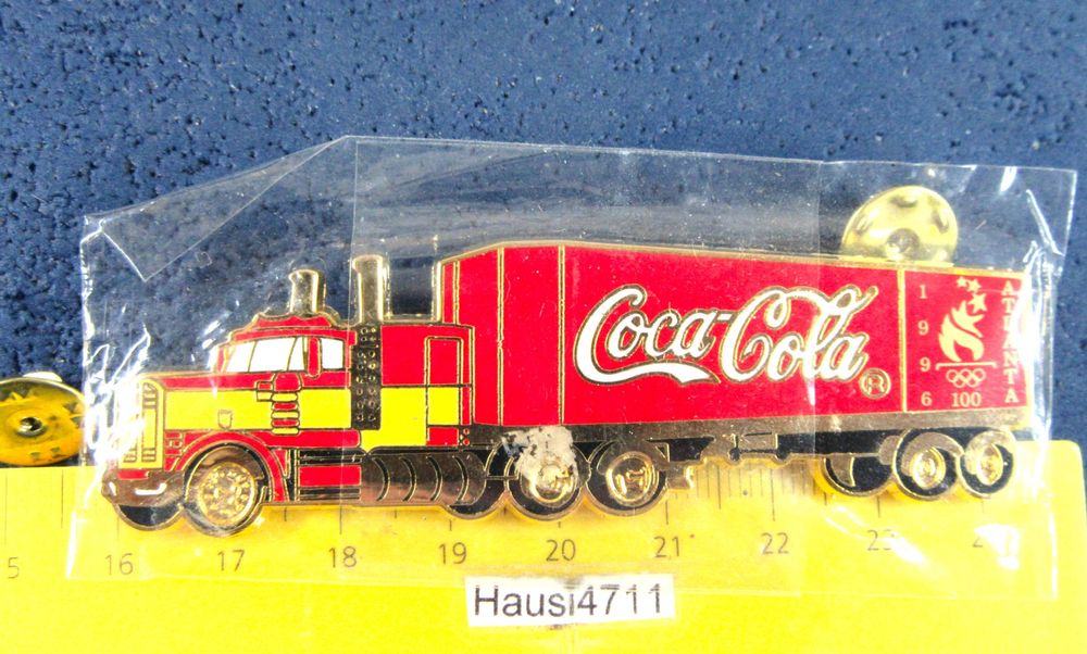 COCA-COLA US-SATTELSCHLEPPER OLYMPIA USA ENAMEL 2NÄGEL 85mm (Neu und ...