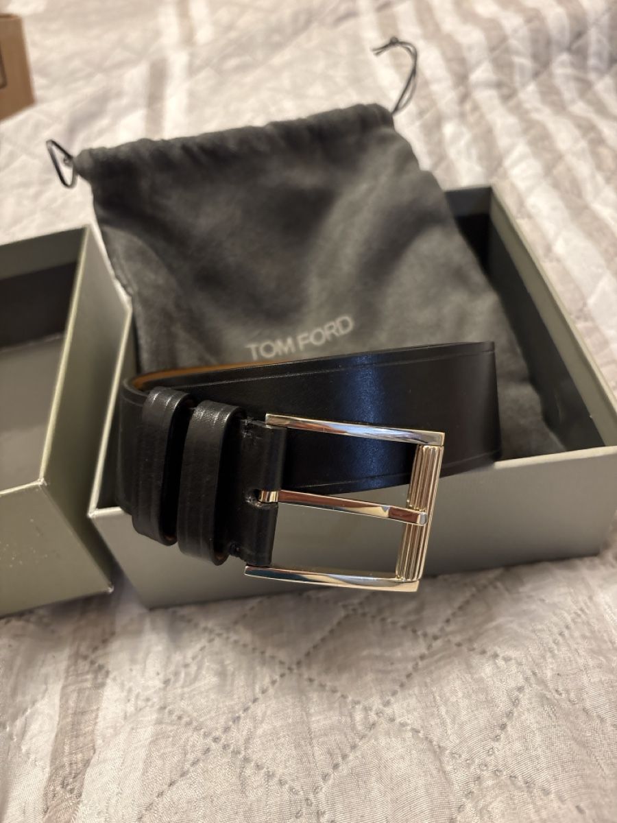 Ceinture Tom Ford Homme, Cuir Noir, Neuve, Taille 120/48 (Neuf (Voir ...