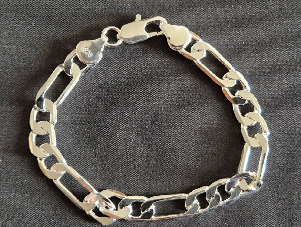 Bracelet Argent 925 Style Figaro Neuf 20,5 cm ️ ️ ️ (Neuf avec ...