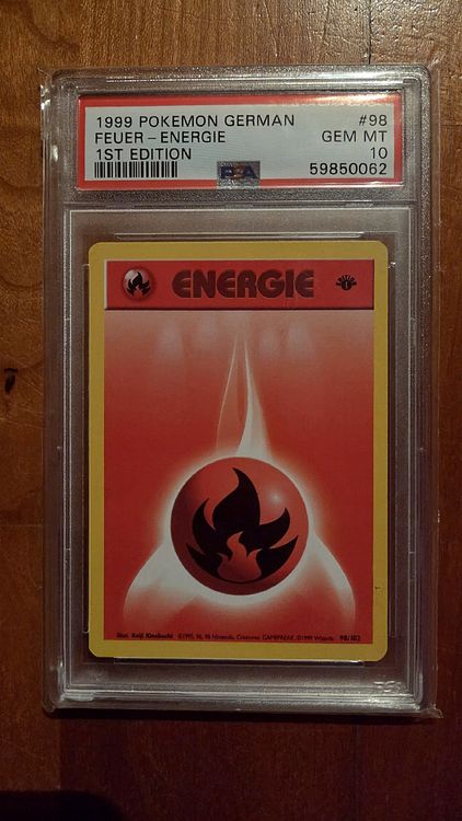 Pokemon - Base Set - 1. Edition - PSA10 - Feuer Energie (Neu (gemäss ...