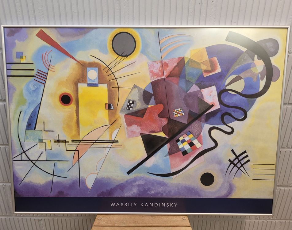 WASSILY KANDINSKY Gelb-Rot-Blau Poster Bild Wandbild 100x70 (Gebraucht ...