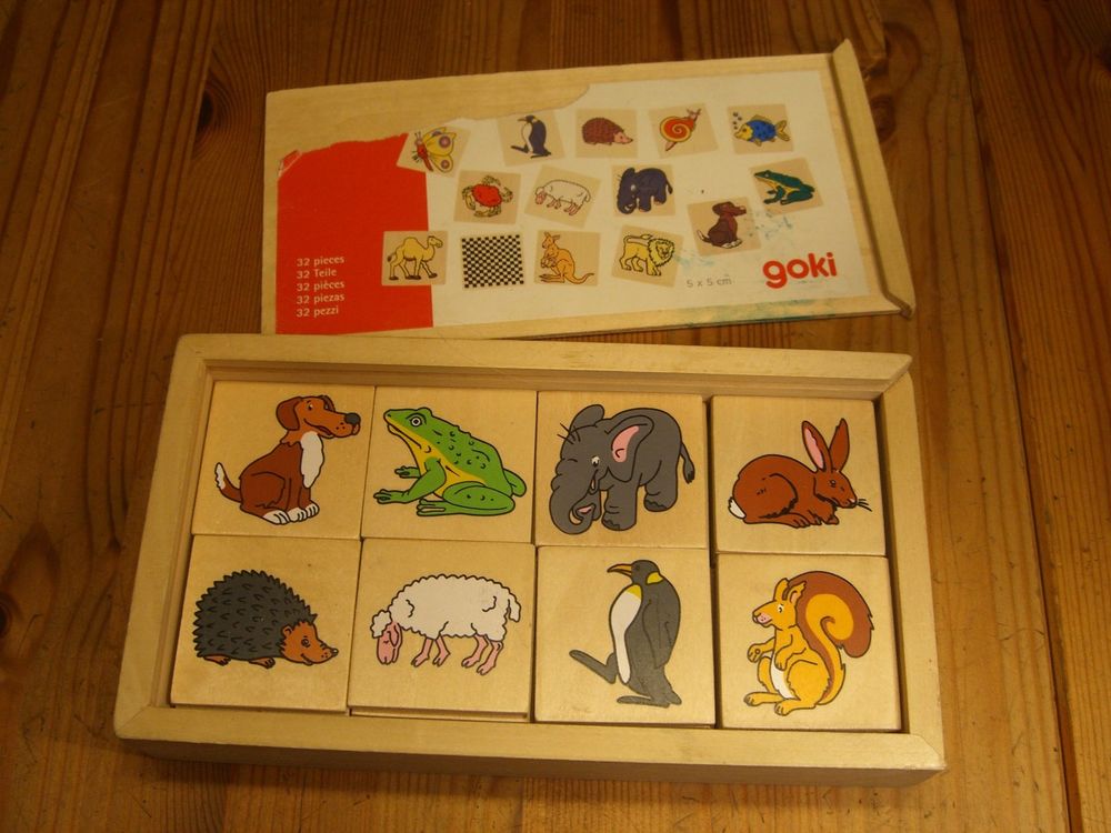 Memory von "goki", Holz, wunderschöne Tierbilder | Kaufen auf Ricardo