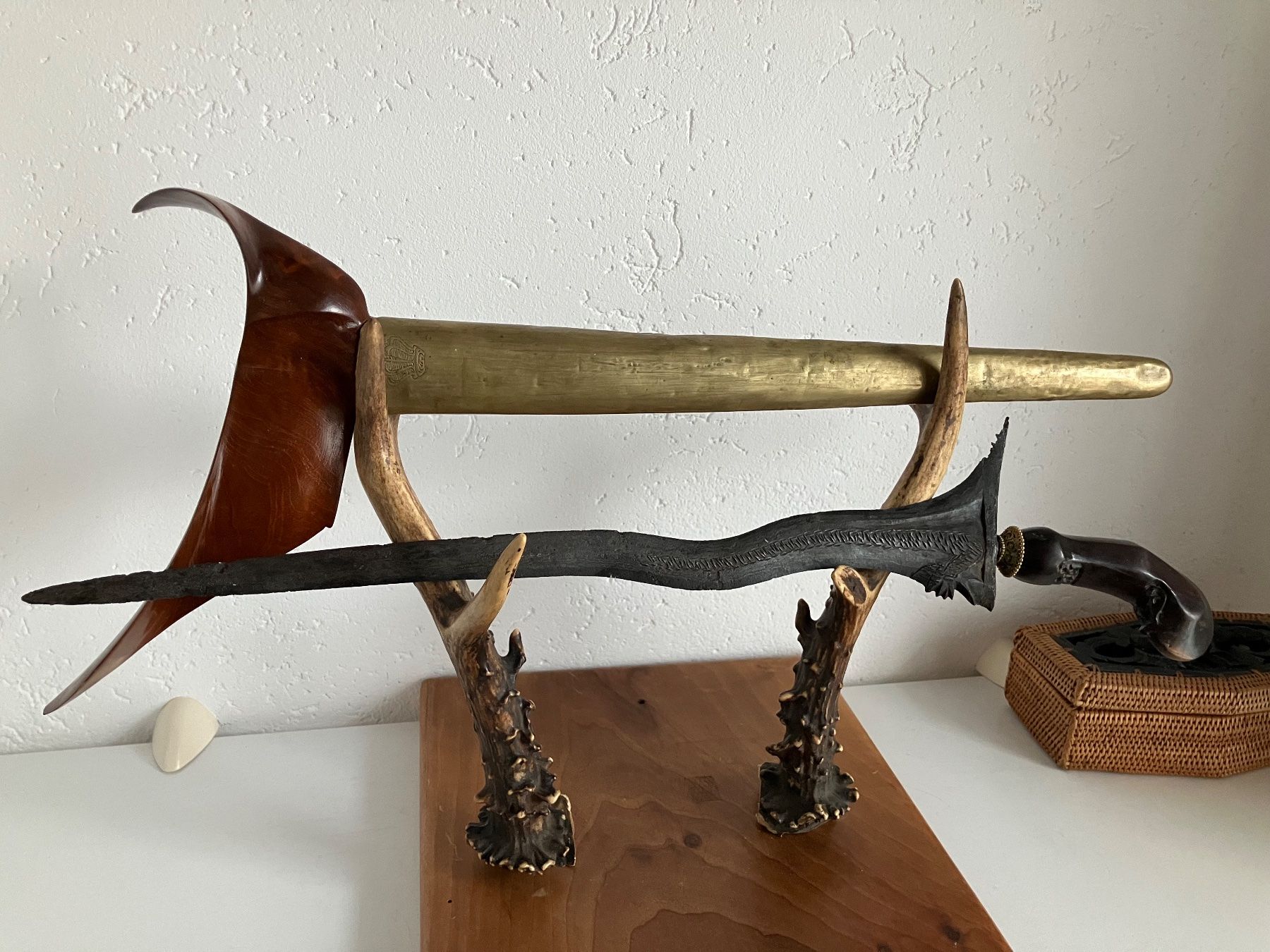 Sehr rar Java Kris Dolch mit geflammte gravierte Klinge 19Jh (Gebraucht) in Niederglatt ZH für ...