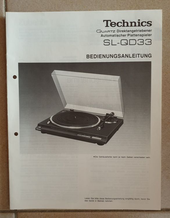 Plattenspieler von Technics Modell SL-QD33 | Kaufen auf Ricardo