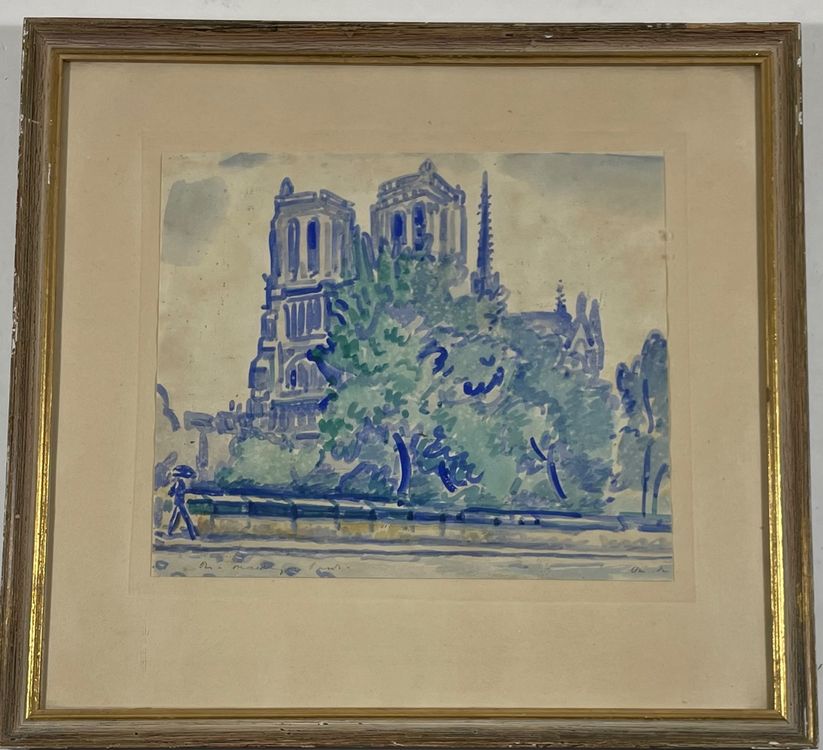 Notre Dame Paris Aquarell unleserlich Signiert (Gebraucht) in Root für CHF 5 – mit Lieferung auf ...