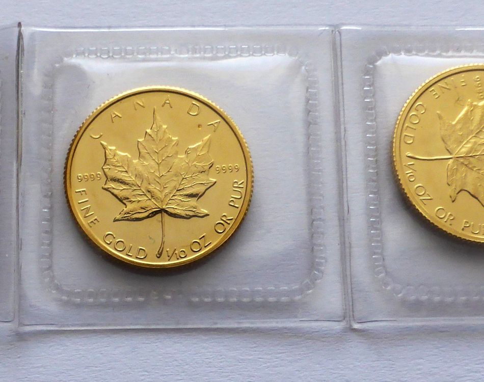 CANADA - 1/10 oz GOLD Maple Leaf - Elisabeth II, 5 $ 1982 (Neu und ...
