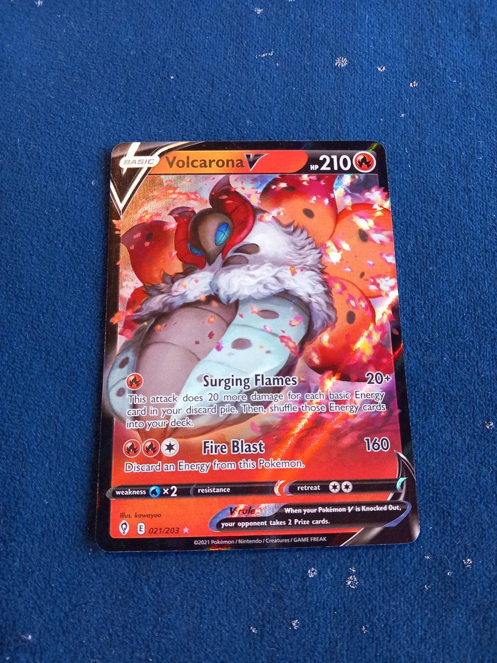 Volcarona V HOLO Rare (EN) Evolving Skies 021/203 (Neu (gemäss ...