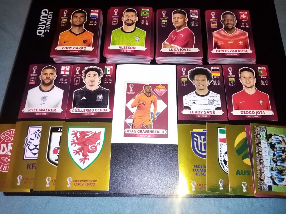 230x Panini Stickers WM 2022 + Extra Sticker Gravenberch RAR | Kaufen ...