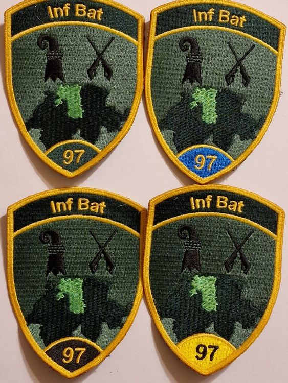 4x Ecussons Inf Bat 97 Armée Suisse Brodés insigne badge (Neu (gemäss ...