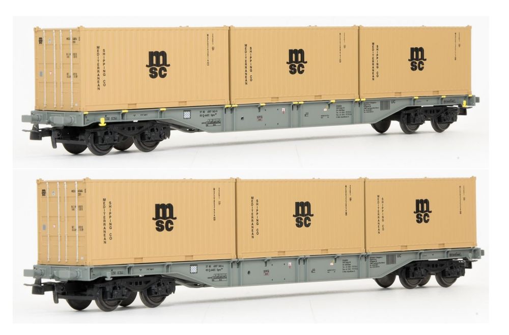 2x B-Models Containerwagen D-AAEC Sogemar Milano MSC (SBB) | Kaufen auf ...