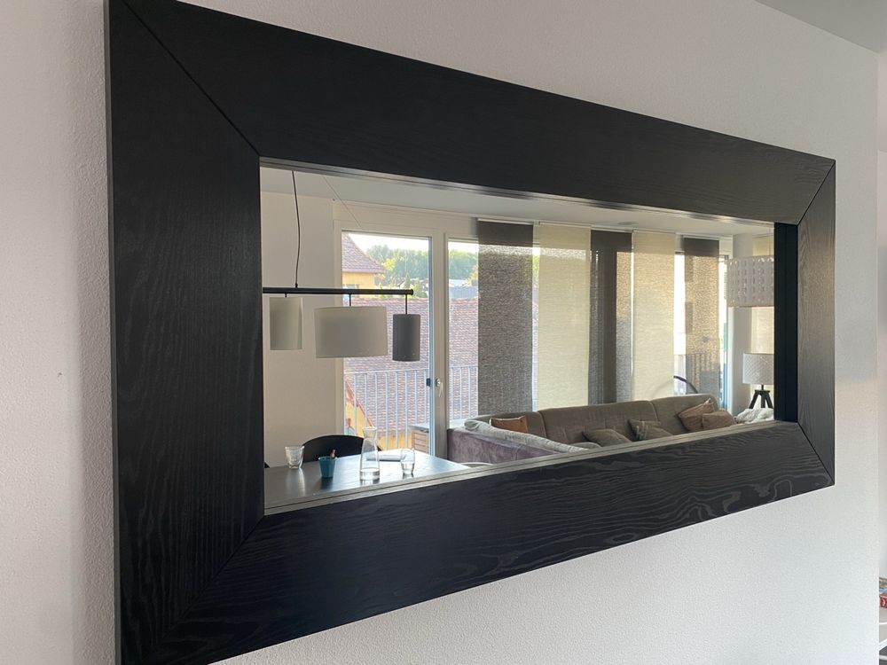 Grosser Wandspiegel mit schwarzem Rahmen, Top Zustand! (Neu (gemäss Beschreibung)) in Sins für ...