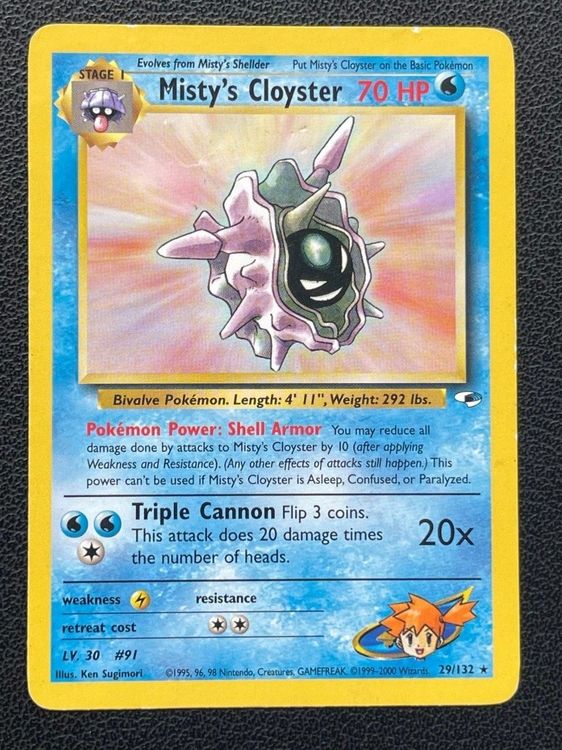 Misty´s Cloyster Pokémon Gym Heroes 29/132 Rare (Neu (gemäss ...