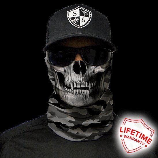 SA Co. Face Shield™ - Grey Military Camo Skull (Neu und ...