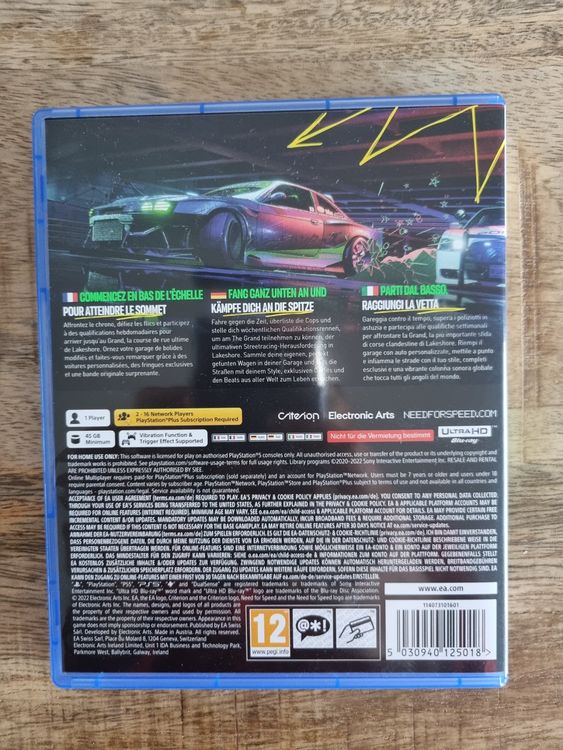 NFS Need for Speed UNBOUND PS5 (Neu (gemäss Beschreibung)) in Gibswil ...