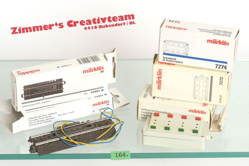 2 Märklin 24997 Entkupplungsgleis + 3 Stellpulte, H0, WS (Gebraucht) in ...