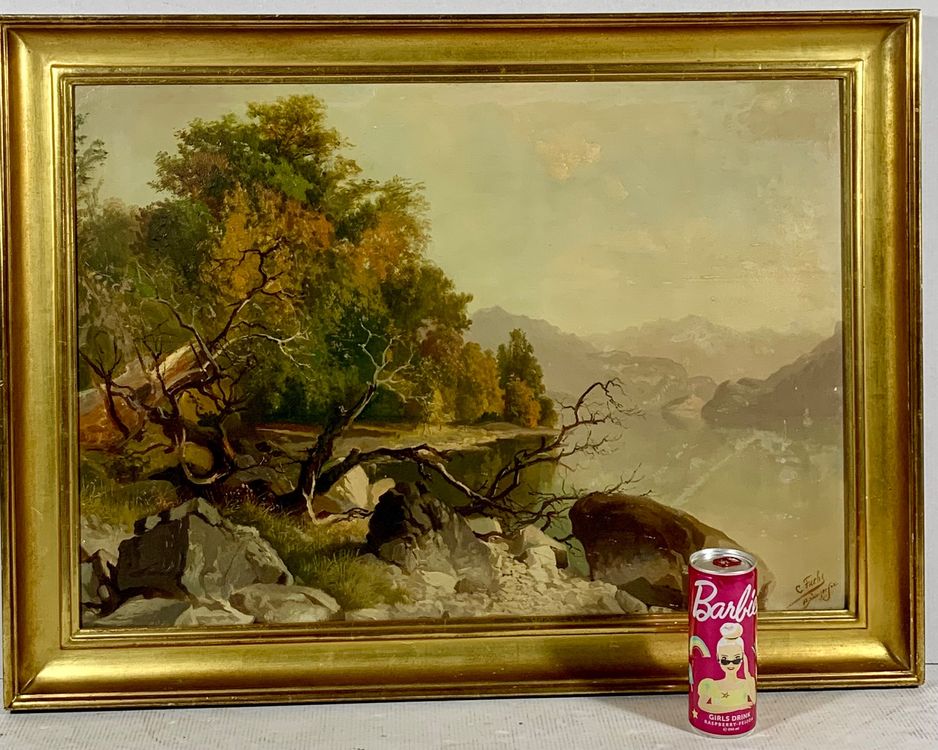 Carl Fuchs (1836-1886) grosses Bielersee Gemälde | Kaufen auf Ricardo