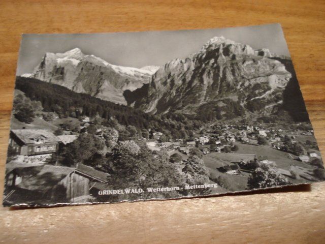Grindelwald. Wetterhorn-Mettenberg, 1958. Sonder-Stempel (Gebraucht) in ...
