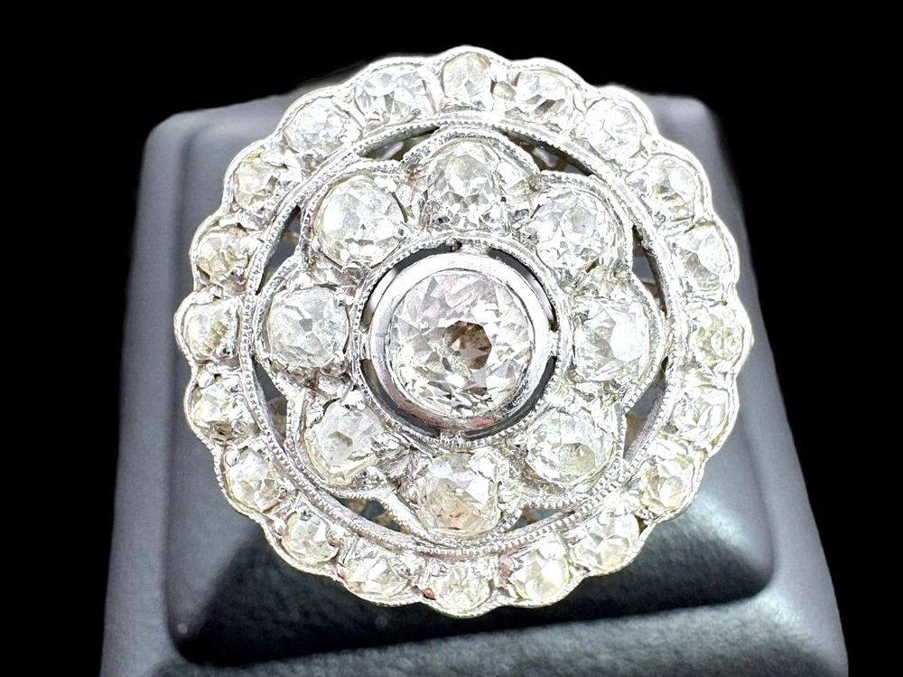 Altschliff Diamanten 1.6c Vintage Ring PT 950 Gr. 54 *S1733 (Gebraucht) in Zürich für CHF 928 ...