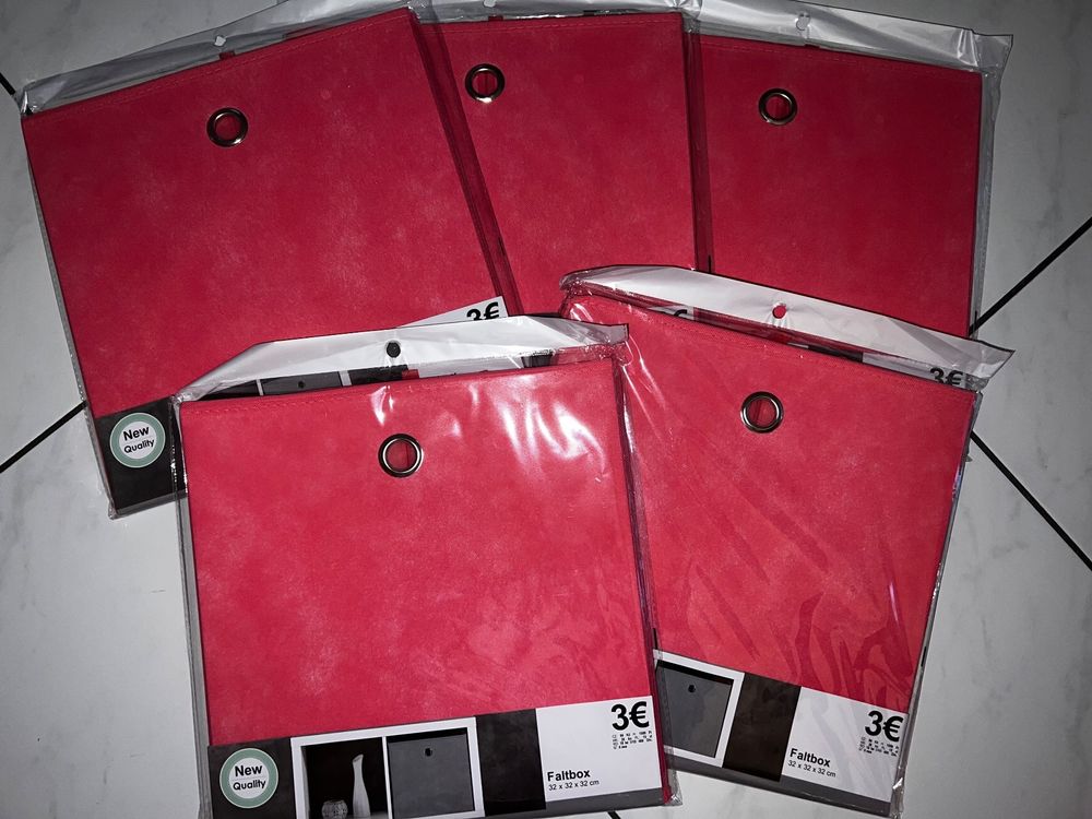 5 Aufbewahrung Box Würfel Faltboxen rosa 32 x 32 x 32 cm (Neu und originalverpackt) in Suhr für ...