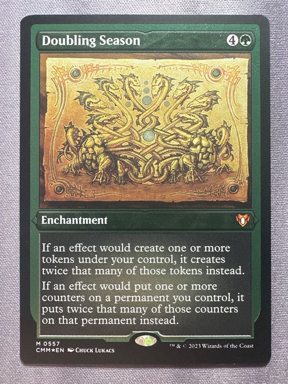 Doubling Season ETCHED FOIL Variant 0557 Commander Masters (Neu (gemäss Beschreibung)) in ...