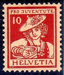 PRO JUVENTUTE 1916 WAADTLÄNDERIN J6 * | Kaufen auf Ricardo